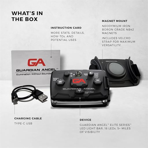 Infrared Hybrid Red-Blue Wearable Safety Light | Guardian Angel Elite ...